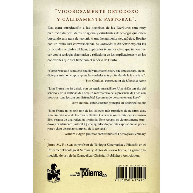 La Salvación es del Señor - John M. Frame - Libro