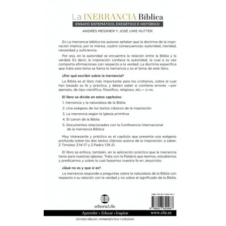 La inerrancia bíblica - José Uwe Hutter - Libro