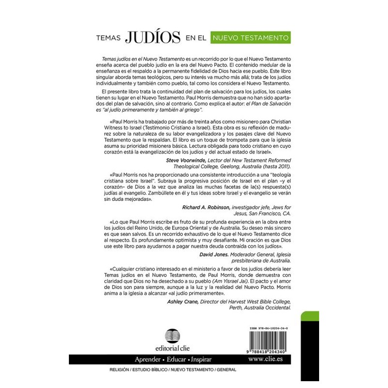 Temas judíos en el Nuevo Testamento - Poul Morris - Libro