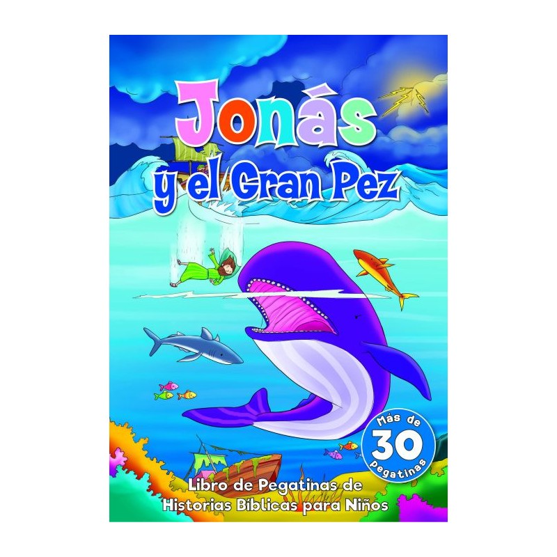Jónas y el gran pez - libro de pegatinas - Portavoz
